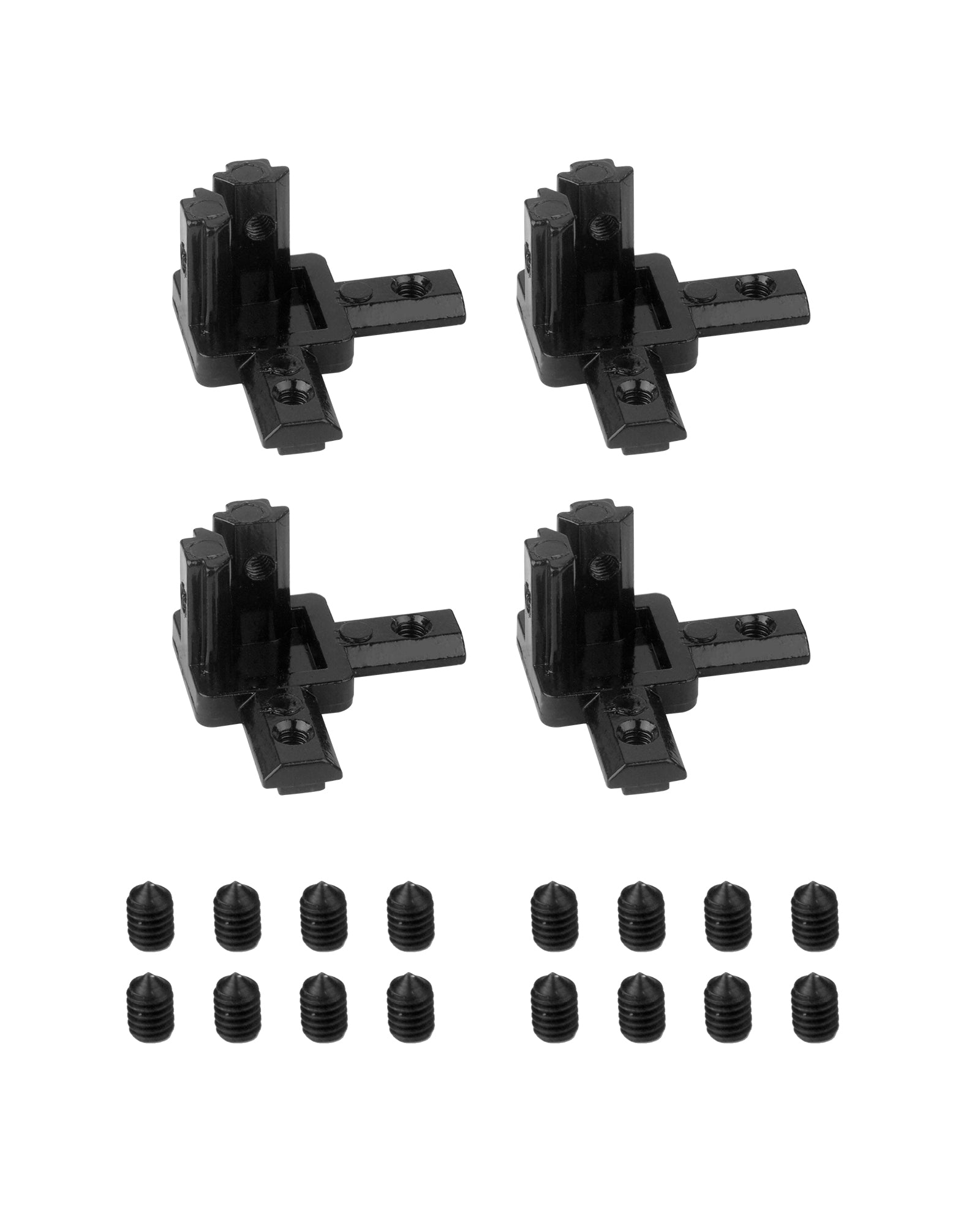 4 Stück Eckverbinder Endeckwinkelverbinder mit Schrauben Nut 6 Profil ...